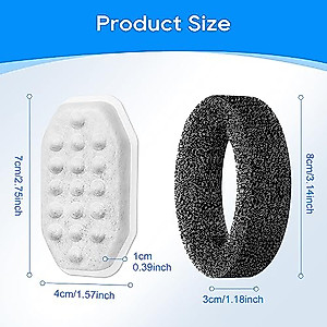 MyfatBOSS Cat Fountain Filter Replacement, Cat Water Fountain Filter for Rellaty 3.2L/108oz Cat Water Fountain, 10 Pet Fountain Filters with 10 Sponge Filters （10+10）