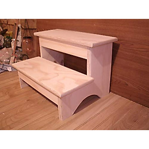 Handmade grownup step stool 12" high 2 step step stool wooden step stool step stool