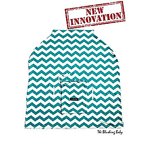 Stretchy Baby Car Seat Canopy New and Improved/Shopping Cart/High Chair Cover with Innovative Openings for Security Straps and a Reinforced Elastic Bottom by THE BLUSHING BABY