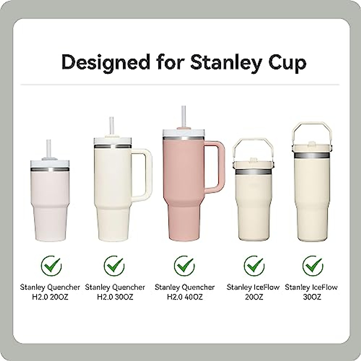 Prurex 2 Pcs Silicone Boot for Stanley Cup Tumbler 40oz & IceFlow 20oz 30oz, Bottle Bottom Sleeve Cover Compatible with Stanley Cup Accessories(Grass Green)