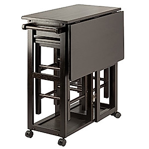 Winsome Suzanne 3-PC Set Space Saver Kitchen, Coffee Finish, 29.61x29.13x32.76