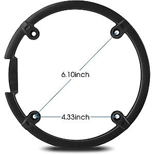Estink Bike Chain Wheel Guard, Black Plastic Chainring Sprockets Cranksets Guard Protector Mountain Bike Chain Wheel Crankset Support Cover Accessories for 44T Chain