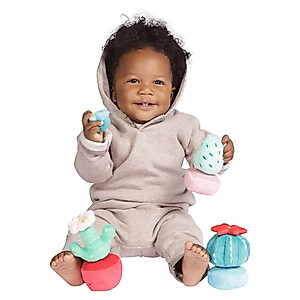 Manhattan Toy Cactus Garden 9 Piece Mix & Match Magnetic Plush Stacking Toy Playset