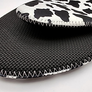 Classic Cow Print Oven Mitts 2 Pack, Neoprene Fabric Heat Resistant Rubber Grip, Kitchen Oven Glove, Washable Pot Holder