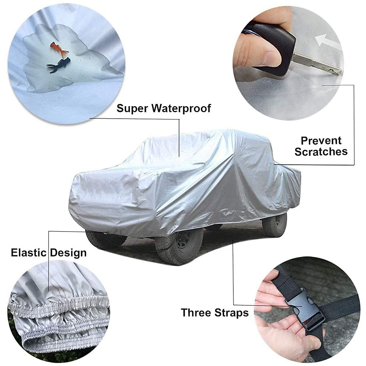 Custom-Fit All Weather Waterproof Automobiles Cover Compatible with Supra GR A90 A91 MK5 2019-2024 Indoor Outdoor Snow Rain Dust Hail Protection Full Auto Vehicle Can Long-Term Use Exterior Car Cover