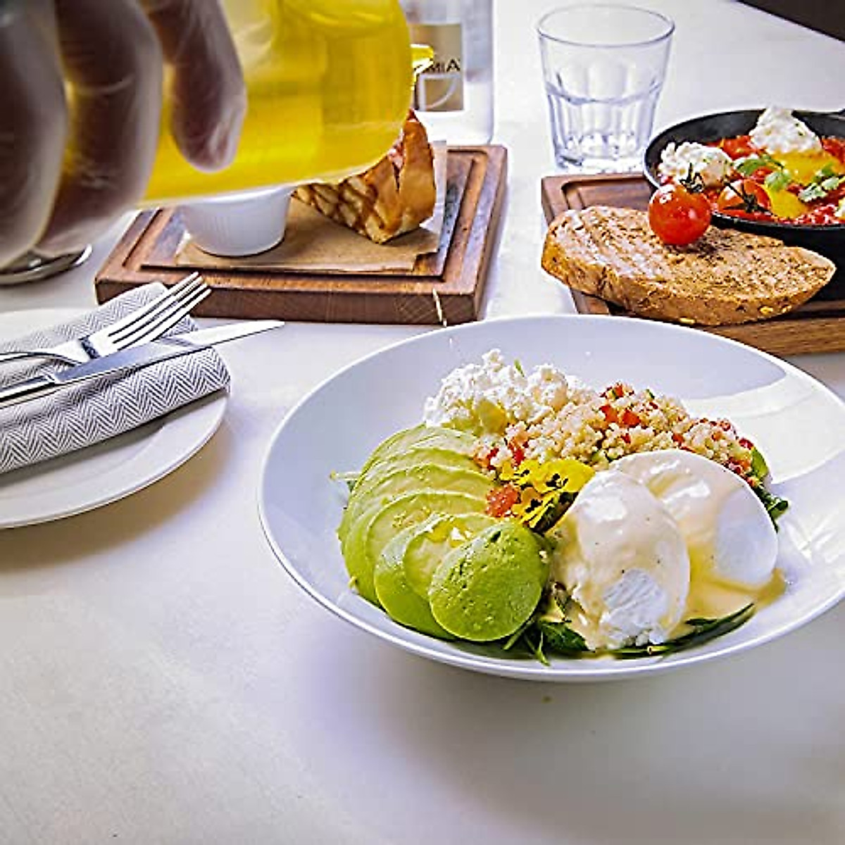 KINGSTONE Silverware Set, 20 Piece Flatware Cutlery Set for 4, 18/10 Stainless Steel Silverware Mirror Polished Dishwasher Safe for Home, Restaurant, Wedding, Party(Silver, 20 pieces for 4)