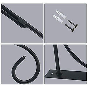 Tinsow Plant Bracket Iron Wall Hooks Straight Downcurled Hanging for Wind Chimes, Flower Baskets, Decorative Plants, Lantern, Wind Spinners, Bird Feeders, Indoor or Outdoor Decoration
