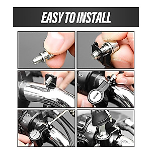 ESEWALAS Motorcycle Helmet Lock Anti-Theft,Universal Helmet Lock Anti Theft Helmet Lock Cable,Tamper-Proof Helmet Security Lock with 2 Keys,Metal Helmet Locks for Motorcycles Scooter Street Bike