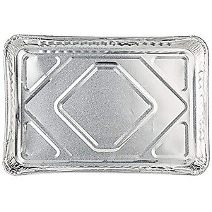 DCS Deals Pack Of 25 1/4-Size (Quarter) Sheet Cake Aluminum Foil Pan– Extra Sturdy and Durable – Great for Bake Sales, Events and Transporting Food - 12-3/4" x8-3/4 x 1-1/4"