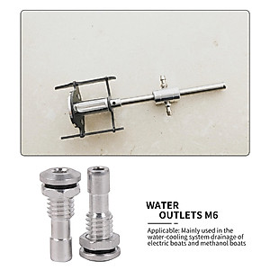Mxfans 4X Outlet Nozzle Water Valve M6 Silver for RC Boat DIY Connecting