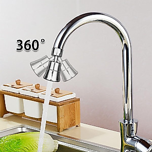 Faucet Extender Faucet Sprayer Attachment for Kitchen Sink, 5 Flow Mode Faucet Aerator 360° Swivel Anti-Splash Sink Sprayer Kitchen Faucet Head Replacement