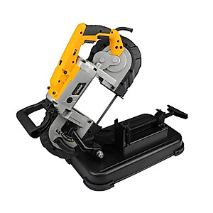 Hoteche Portable Band Saw 9.2-Amp 5-Inch Cutting Capacity Variable Speed Compact Band Saw with Stand for Woodworking and Metalworking