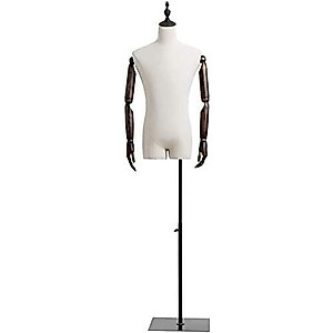 Tailors Dummy Mannequins Dressmaking Dummy Tailors Female Tailors Male Mannequin Torso Body Realistic Human Torso Dress Form Height Adjustable Square Plate Base Suit Pants Show Dressform Mannequin