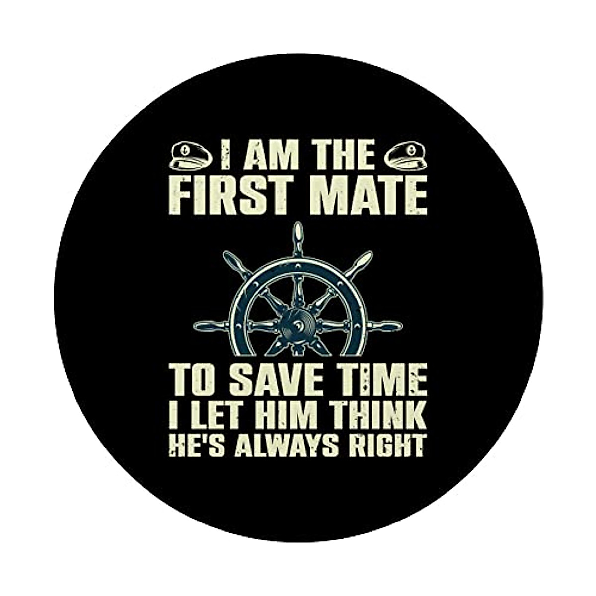 Cool First Mate For Men Women Kids Boating Captain Boat Dock PopSockets Swappable PopGrip