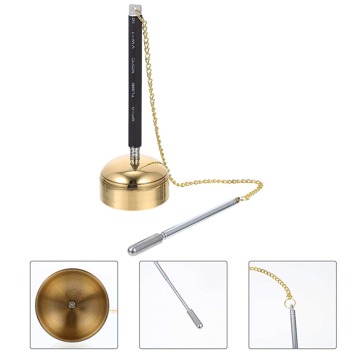 VOSAREA Tingsha Tibetan Bell Buddhist Chime Meditation Chime Bells Buddhist Lucky Symbols Tingsha Cymbals Temple Dharma Ritual Utensil