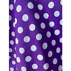 Alicia White 0.5" Polka Dots on Purple Polyester Cotton Fabric by The Yard - 10099