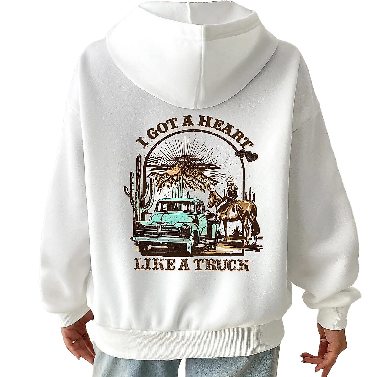 I Got A Heart Like A Truck Two Sided Printed Sweatshirt and Hoodie, Western Sweatshirt and Hoodie, Country Sweatshirt and Hoodie, Unisex Tee, Long Sleeve, Hoodie, Tanktop