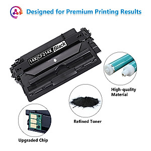 14X Black High Yield Toner Cartridge with Chip (3-Pack) | 14X Toner Replacement for HP 14X Toner 14A CF214A Compatible with Laser Enterprise M712 Series, Laser Enterprise MFP M725 Series | 14X CF214X