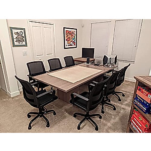 CLATINA Ergonomic Rolling Mesh Desk Chair with Executive Lumbar Support and Adjustable Swivel Design for Home Office Computer Black 4 Pack