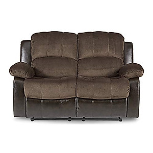 Lexicon Baluze Double Reclining Loveseat, Two-Tone Brown