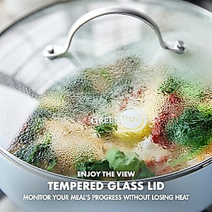 GreenPan Padova Hard Anodized Healthy Ceramic Nonstick, 10 Piece Cookware Pots and Pans Set, PFAS-Free, Dishwasher Safe, Light Blue