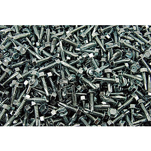 (500) Hex Washer Head 1/4 x 1 Self-Drilling Tek Screw IHW #14