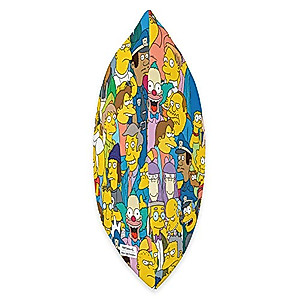 The Simpsons Springfield Characters Print Throw Pillow, 16x16, Multicolor