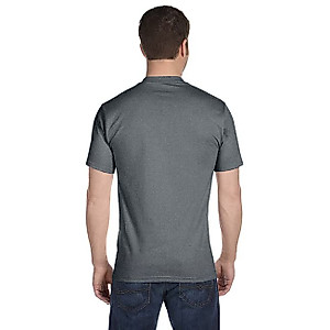 Hanes Men's T-Shirt Pack, Essential-T Cotton T-Shirt, Oxford Gray, Large, 4-Pack