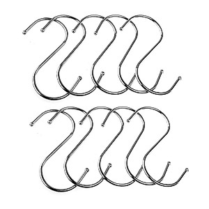 Kaariss® Premium 10-Pack Stainless Steel Round S Shaped Hooks
