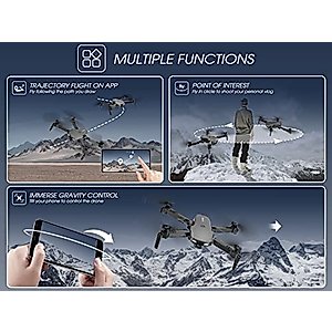 NEHEME NH525 Foldable Drones with 1080P HD Camera for Adults, RC Quadcopter WiFi FPV Live Video, Altitude Hold, Headless Mode, One Key Take Off for Kids or Beginners with 2 Batteries, Upgraded Version