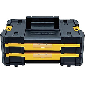 DEWALT TSTAK Tool Storage Organizer, Double Drawers (DWST17804) , Black