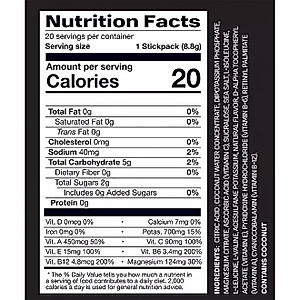 Prime Hydration+ Electrolyte Powder Mix Sticks Glowberry - (20 Pack), 6.20 Ounce (Pack of 1)