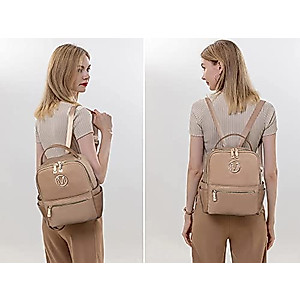 MKP Mini Backpack Purse for Girls Women Multi Pockets Water Resistant Small Fashion Rucksack Daypack College School Bag