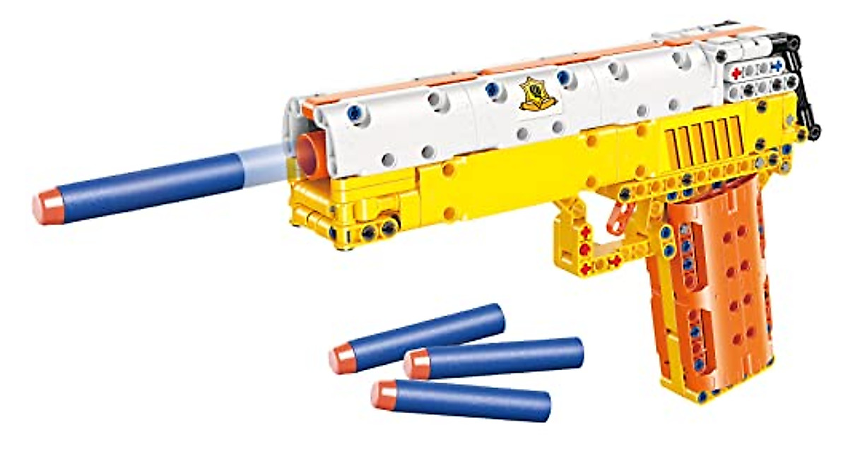 Build & Shoot Foam Dart Blaster Set - 222 Pieces for Kids 10+