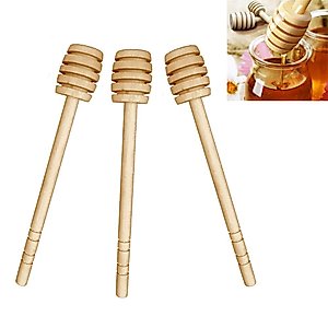 20 Pack 6inch Mini Wooden Honey Dipper Sticks Honey Dippers Jam Muddler Syrup Stirrer for Honey Jar Dispense Drizzle Honey Wedding Party