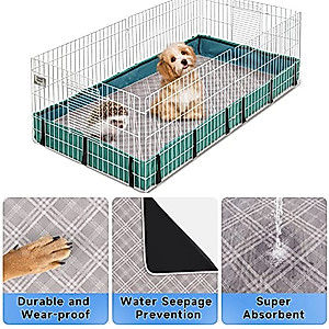 Guinea Pig Bedding Cage Liners - 2 Pack 47" X 24" Washable Waterproof Reusable Absorbent Guinea Pig Fleece Pet Pee Pads for Small Animals Cages Rabbit Hamster Rat
