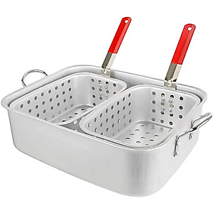 Dual 2 Basket Deep Fryer-Propane Cooker-Fry Fish/Chicken Outdoor 18 QT. Oil