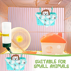 Geetery 5 Set Rat Hammock for Cage Chew Proof Rat Toys Warm Bed, Small Animal Hanging Basket Ferret Cage Accessories and Habitats Removable Nest Mat for Hamster, Sugar Glider, Hedgehog(Heart)