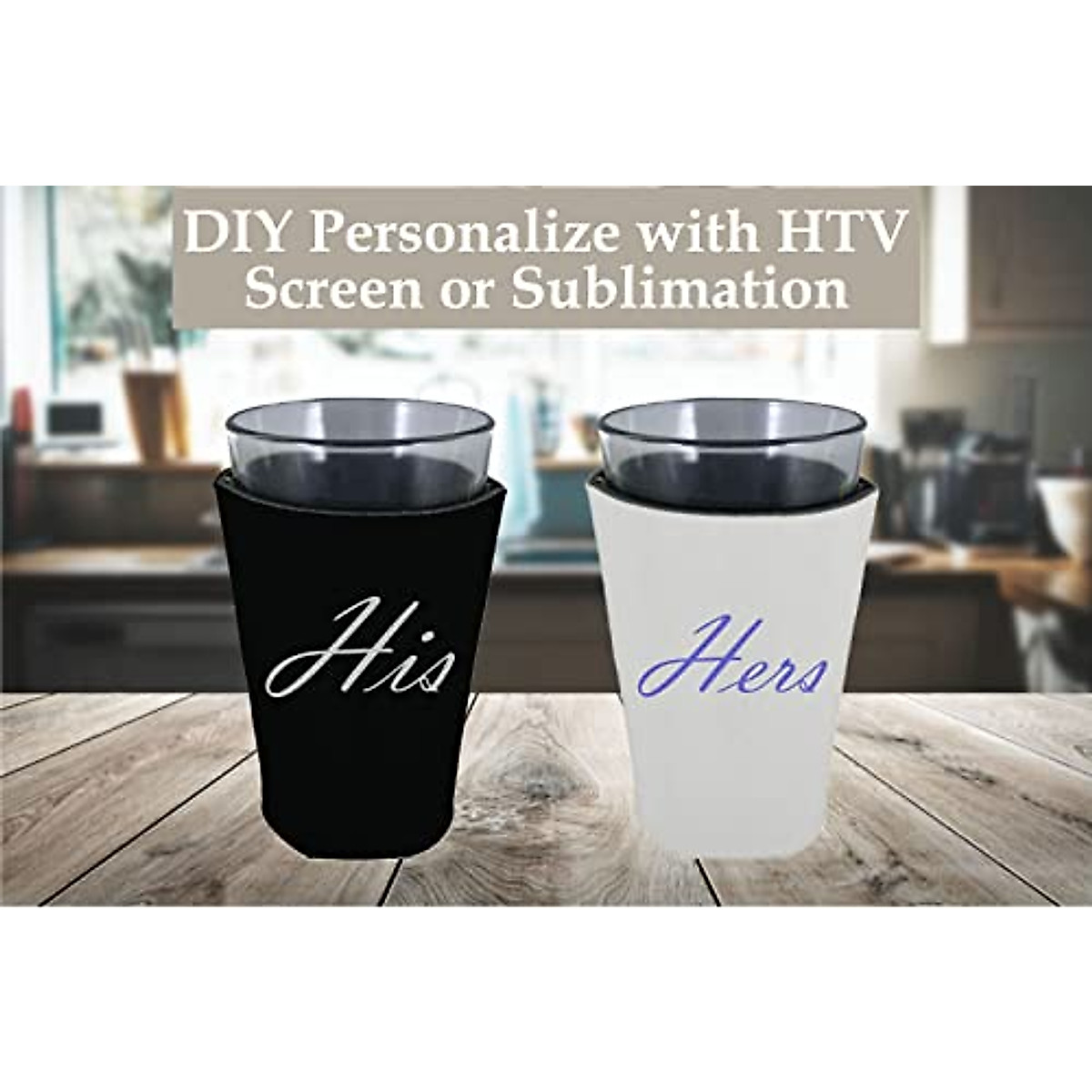 Blank Foam Pint Glass Coolies (Variety Color 6 Pack)