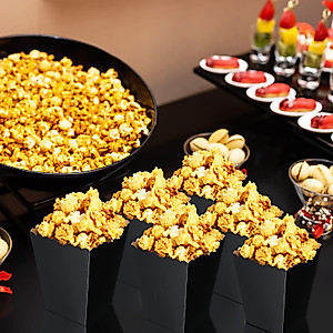 Jetec 450 Pcs Popcorn Boxes Mini Paper Popcorn Box Cardboard Popcorn Container for Party Black Popcorn Holder Disposable Candy Popcorn Bags for Birthday Wedding Decoration, 2.36 x 2.99 x 4.17 Inches