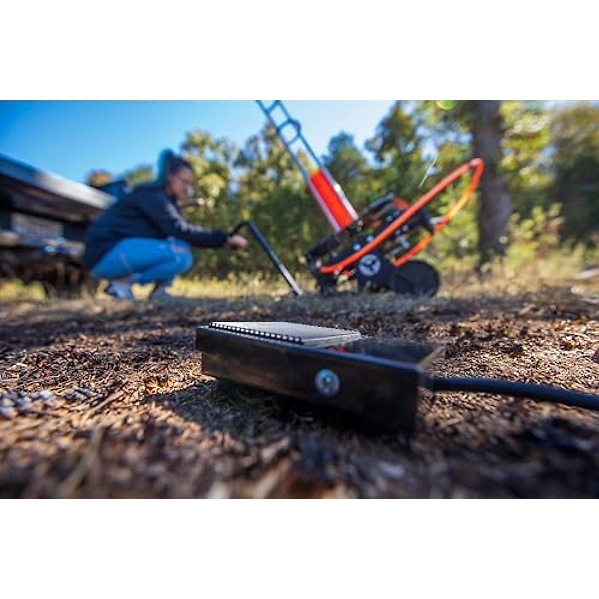 Do All Outdoors Raven Clay Pigeon Thrower with 25' Foot Pedal, Holds 75 Clays