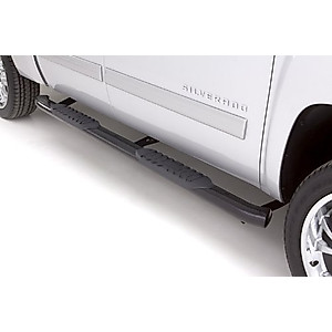 Lund 23891007 Black Steel 5" Oval Curved Nerf Bars for 2001-2013 Silverado/Sierra 1500, 2001-2004 Silverado/Sierra 2500, 2001-2006 Silverado/Sierra 3500, 2001-2014 Silverado/Sierra 2500HD, 2007-2014 Silverado/Sierra 3500HD Crew Cab