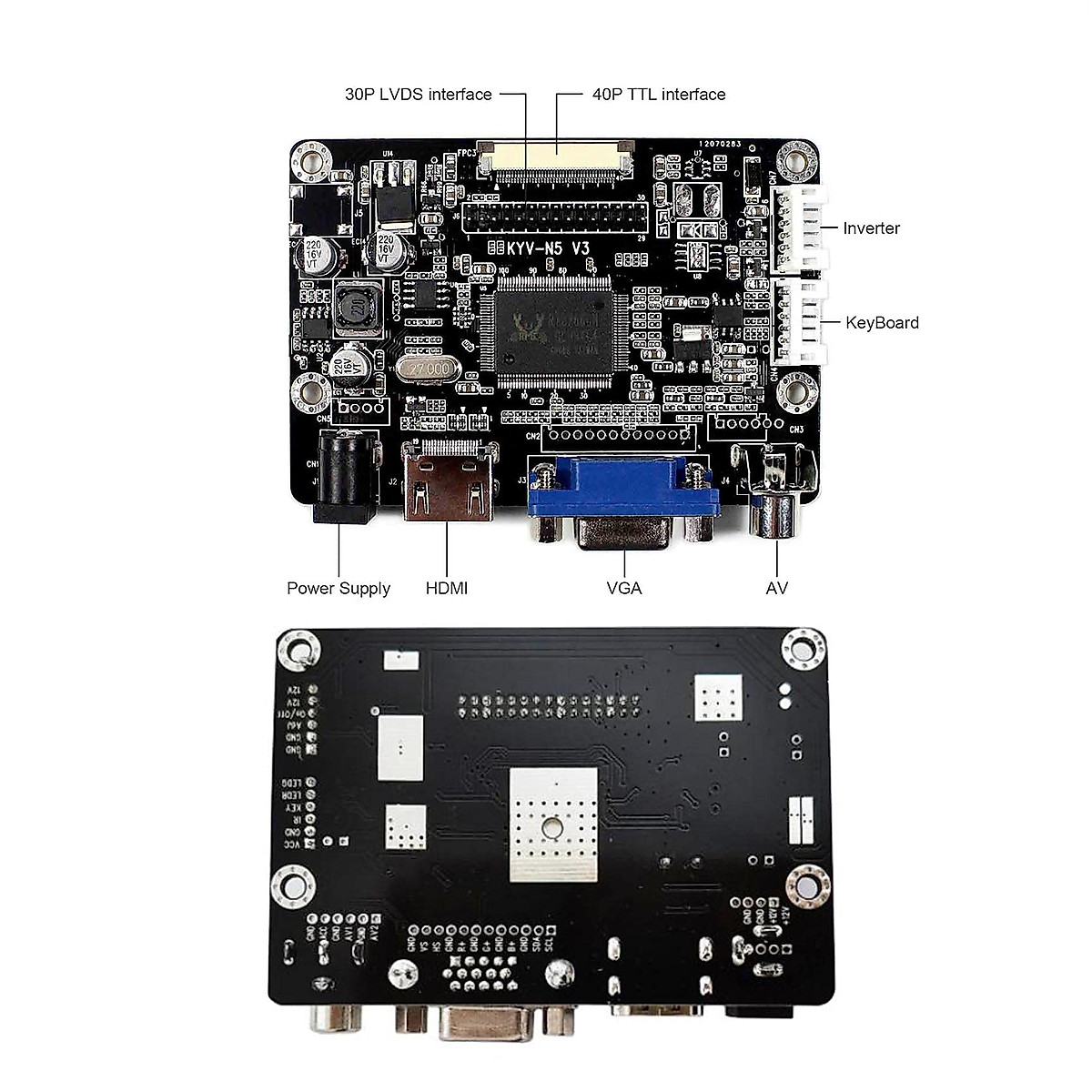 VSDISPLAY 12.3" 12.3 Inch 1920X720 LCD Screen HSD123KPW2-D10 with HD MI VGA AV LCD Controller Board KYV-N5 V3