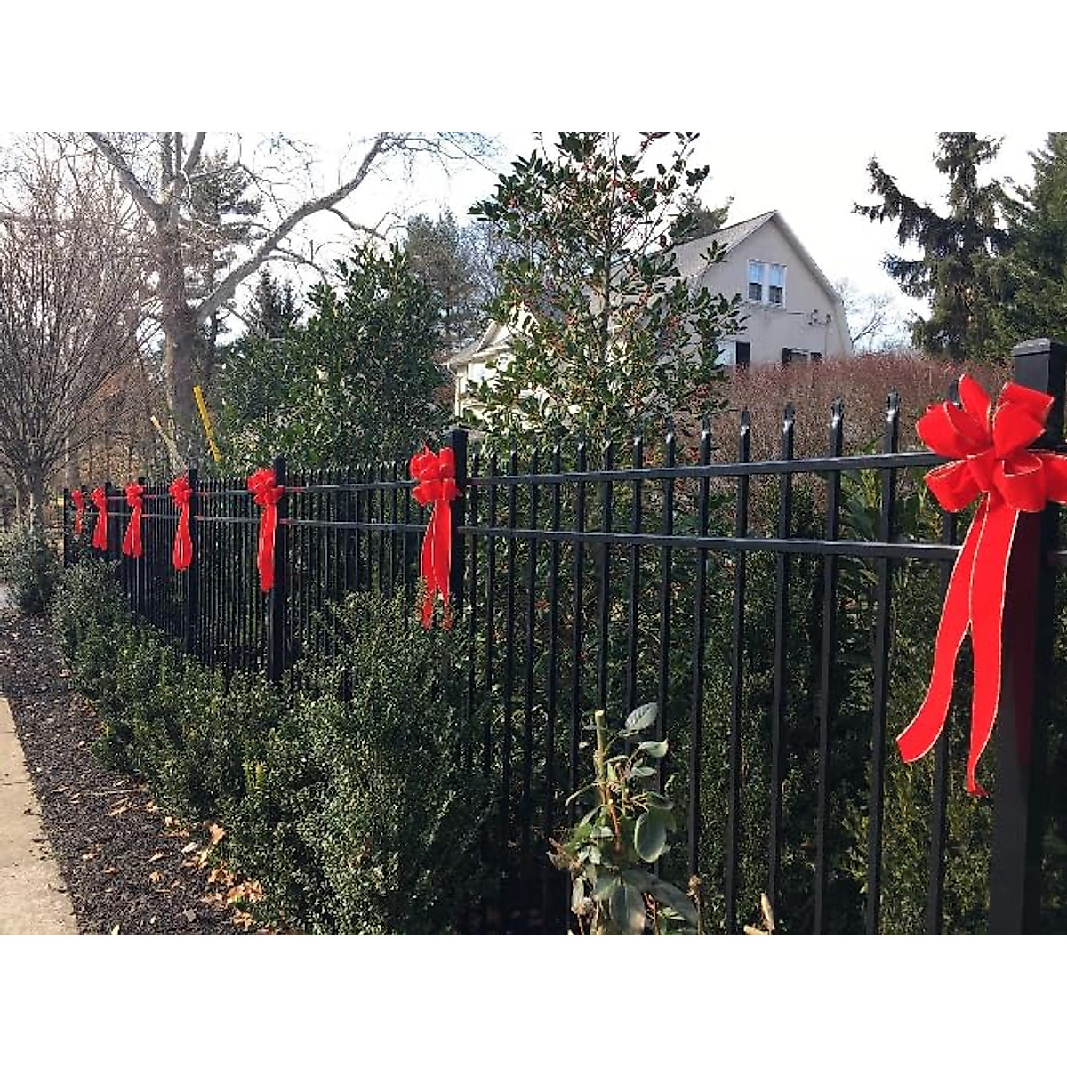 36-Pack Christmas Bows | 6.99 Bulk Pack | 10x26" Premium Handmade | Indoor Outdoor Christmas Decor | The Handmade Bow