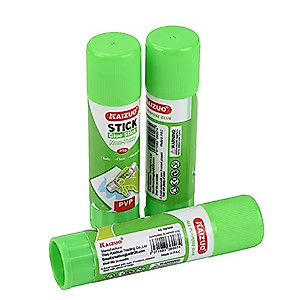 Glue Sticks for 3D Printer Bed, FYSETC PVP Solid Glue Stick Glass Bed Adhesive for Ender 3 V2 Pro - Kobrra Max - SR- Ender 5 S1 Plus -Prusa MK3S+ Heated Plate 3D Printing Filament PLA ABS PETG -3 Pcs