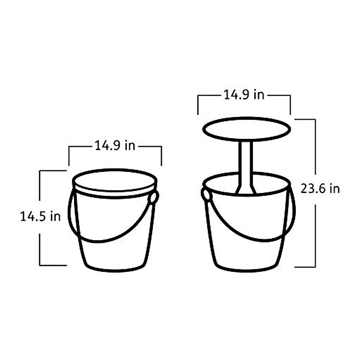 Keter Go Bar 4.2 Gallon Beer and Wine Cooler with Handle and Pop Up Outdoor Table - Perfect for Your Patio, Picnic, and Beach Accessories, Teal