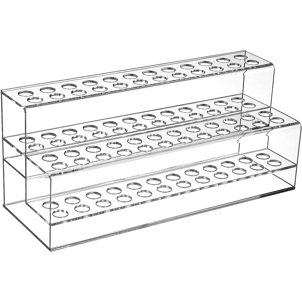 Cabilock Plastic Pencil Holder Clear Acrylic Brush Display Pen Stand: Pen Holder Pen Organizers for Colored Pencils Paint Makeups Cosmetic Brush 48 Hole Pen Organizing Rack