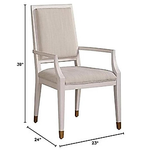 Universal Furniture Mirand Kerr Wood Dining Arm Chair (Set of 2) in White