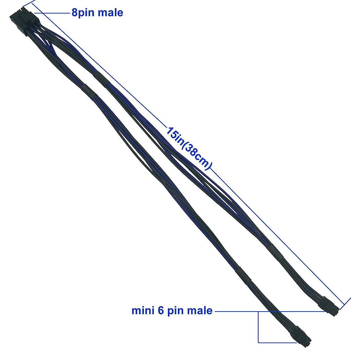 COMeap Dual Mini 6 Pin to 8 Pin PCI Express Video Card Power Adapter Cable for Mac Pro Tower/Power Mac G5 15-inch(38cm)