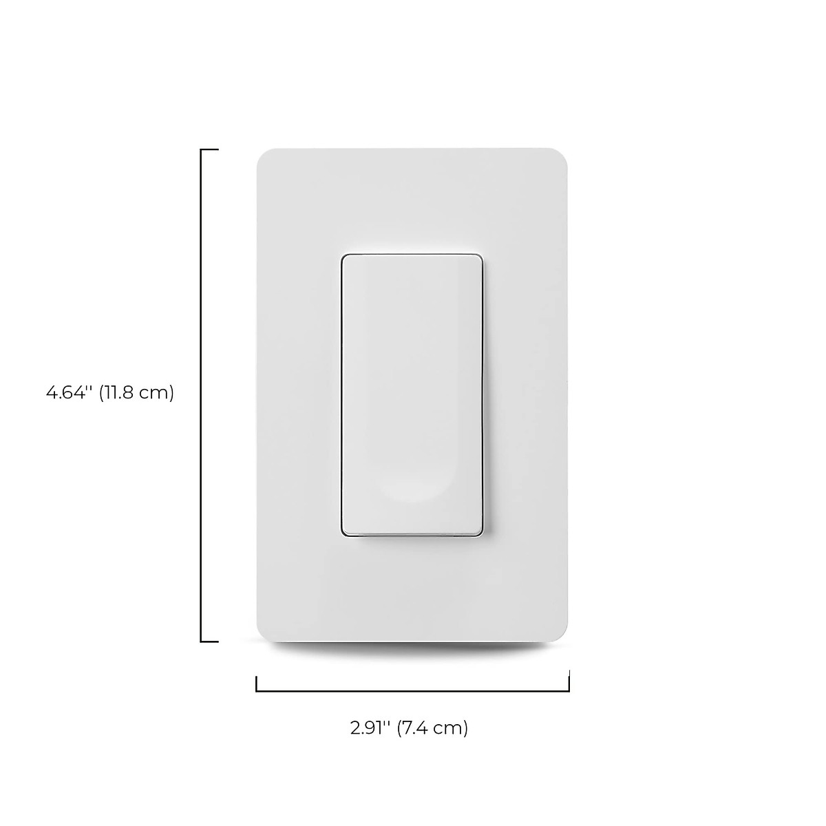 Globe Electric 50586 Works with Alexa Only Wi-Fi Smart Indoor On/Off Smart Switch,2.4Ghz WiFi, Neutral Wire Required, Voice Activated, White, Wall Plate Included, Smart Home Automation